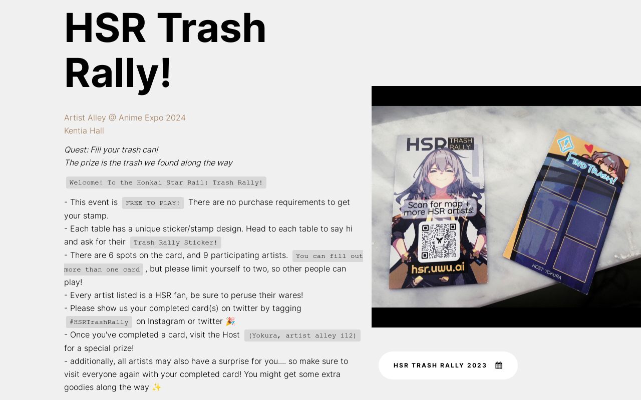 HSR Trash Rally